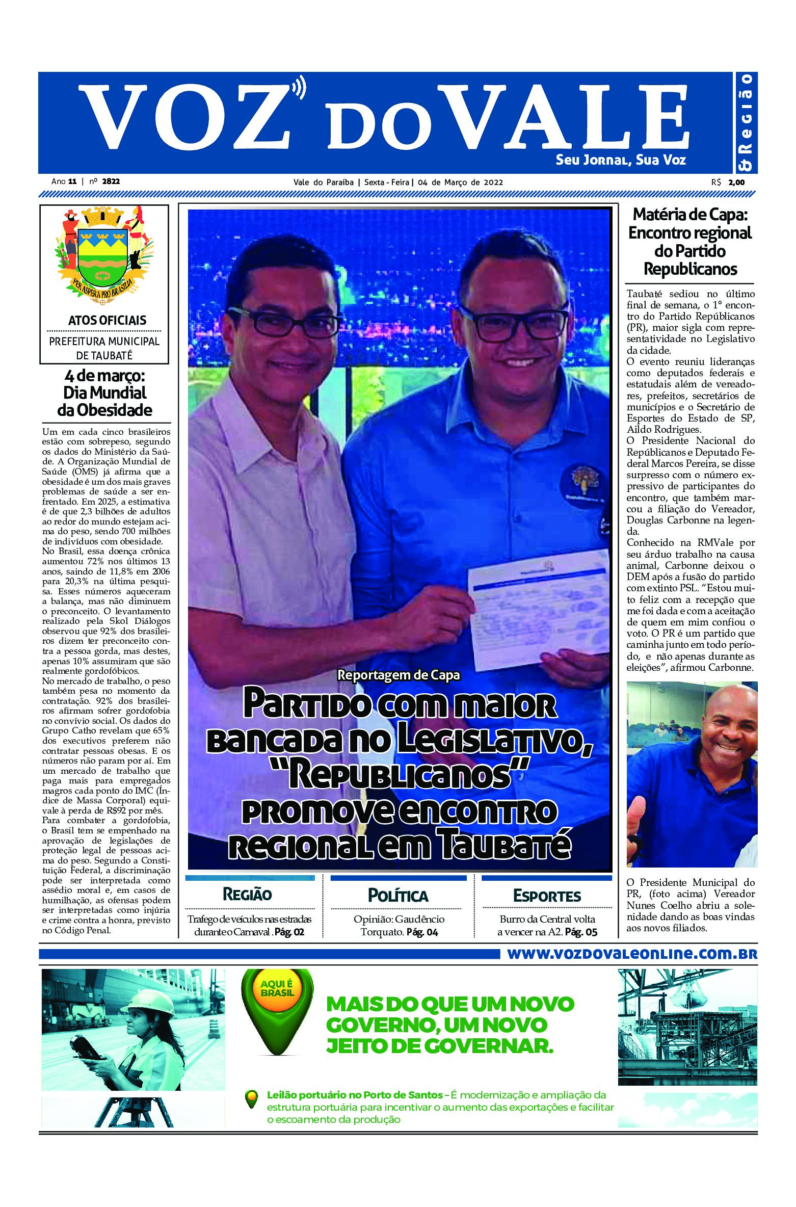 Voz do Vale Online | Seu jornal, sua voz. Desde 1948.